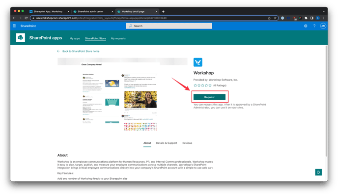 How to add the SharePoint integration to Workshop – Workshop